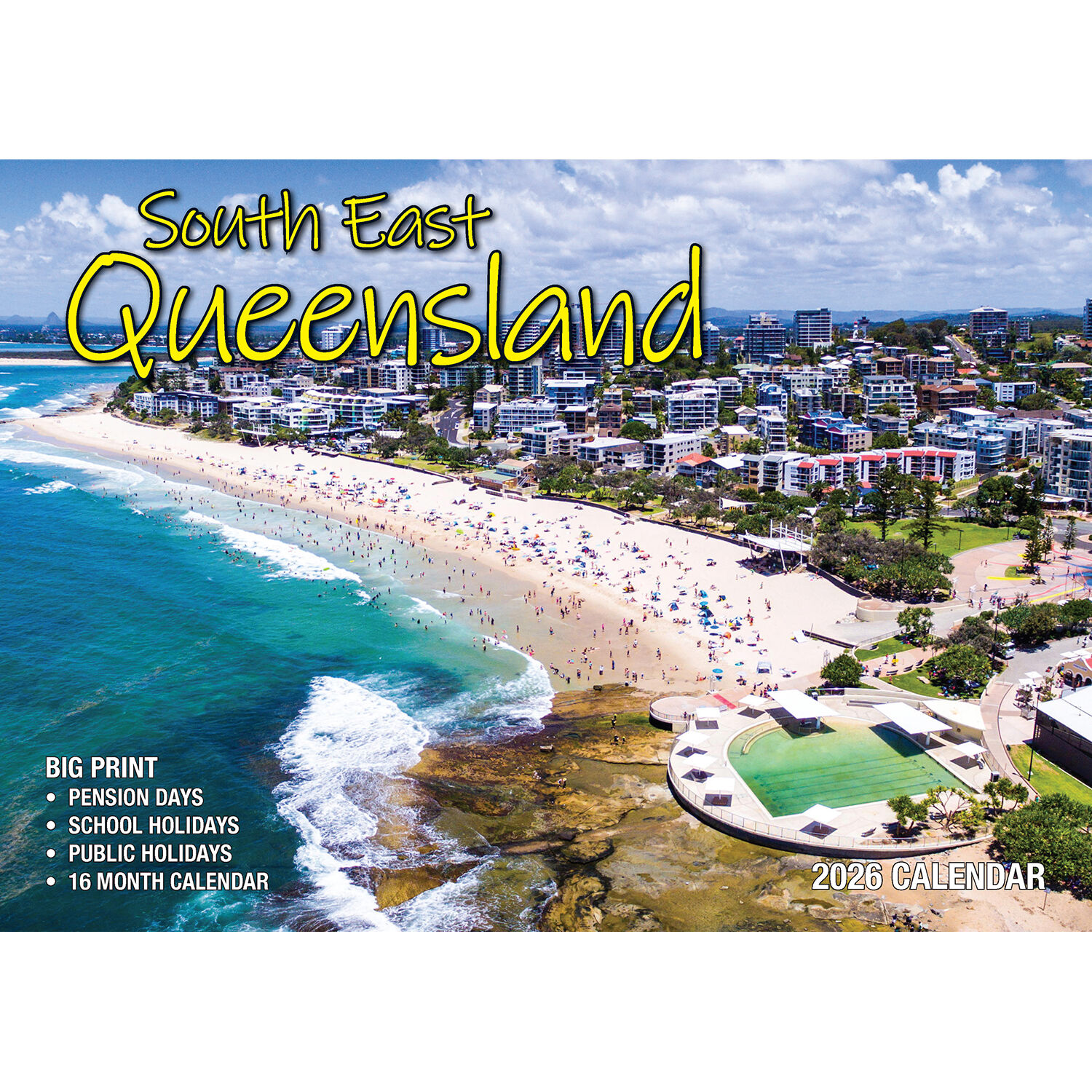 Buy 2026 Calendar Big Print South East Queensland Horizontal Wall ...