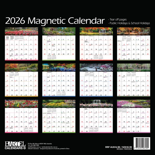 Buy 2026 Calendar Great Gardens Magnetic Wall, Bartel MC604 - MyDeal ...