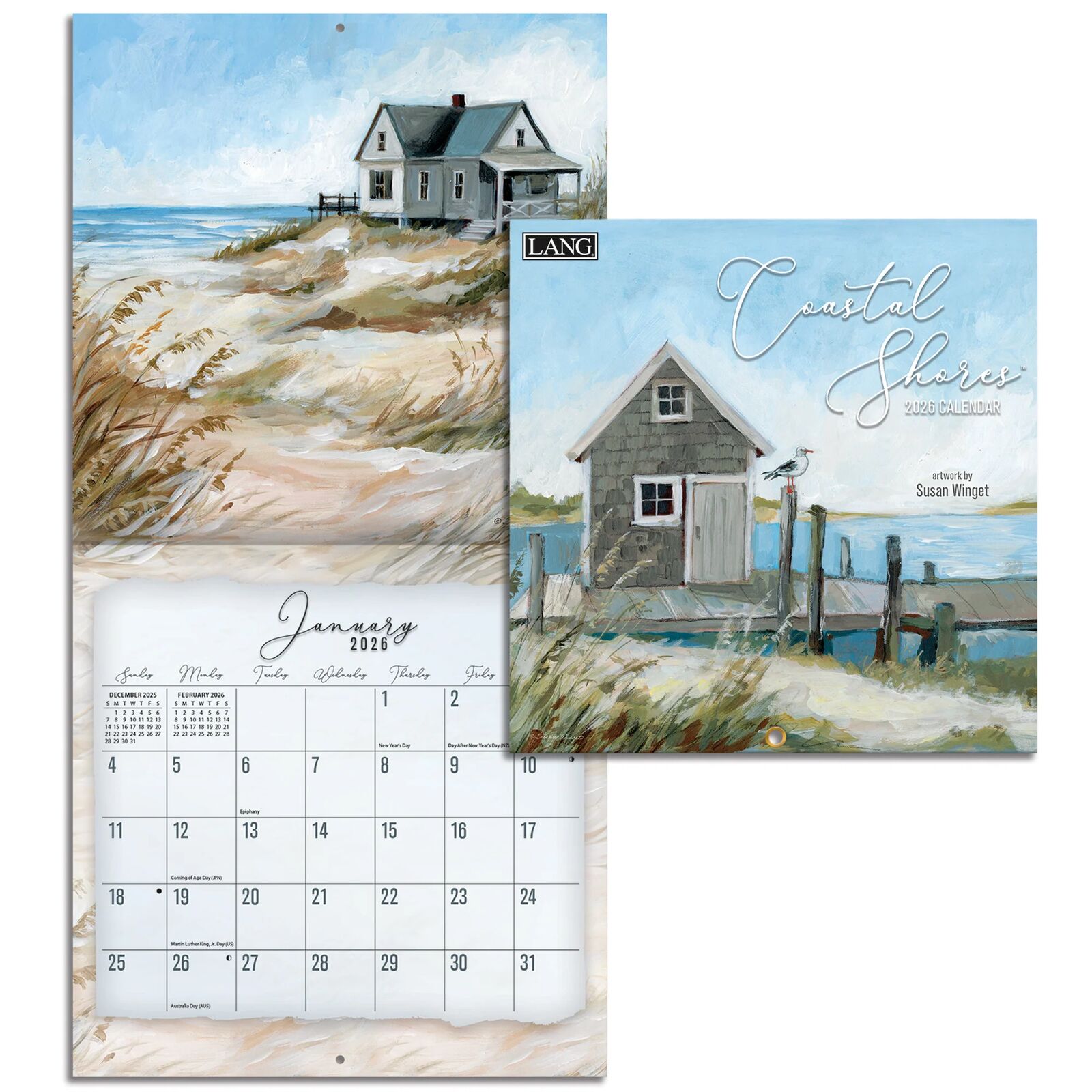 Buy 2026 Calendar LANG Coastal Shores by Susan Winget, Mini Wall ...