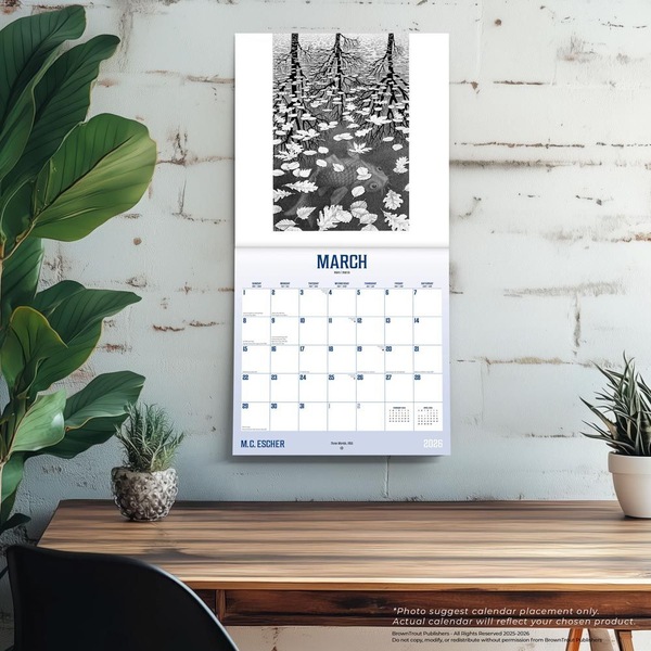 Buy 2026 Calendar M.C. Escher Official 16-Month Square Wall, BrownTrout ...