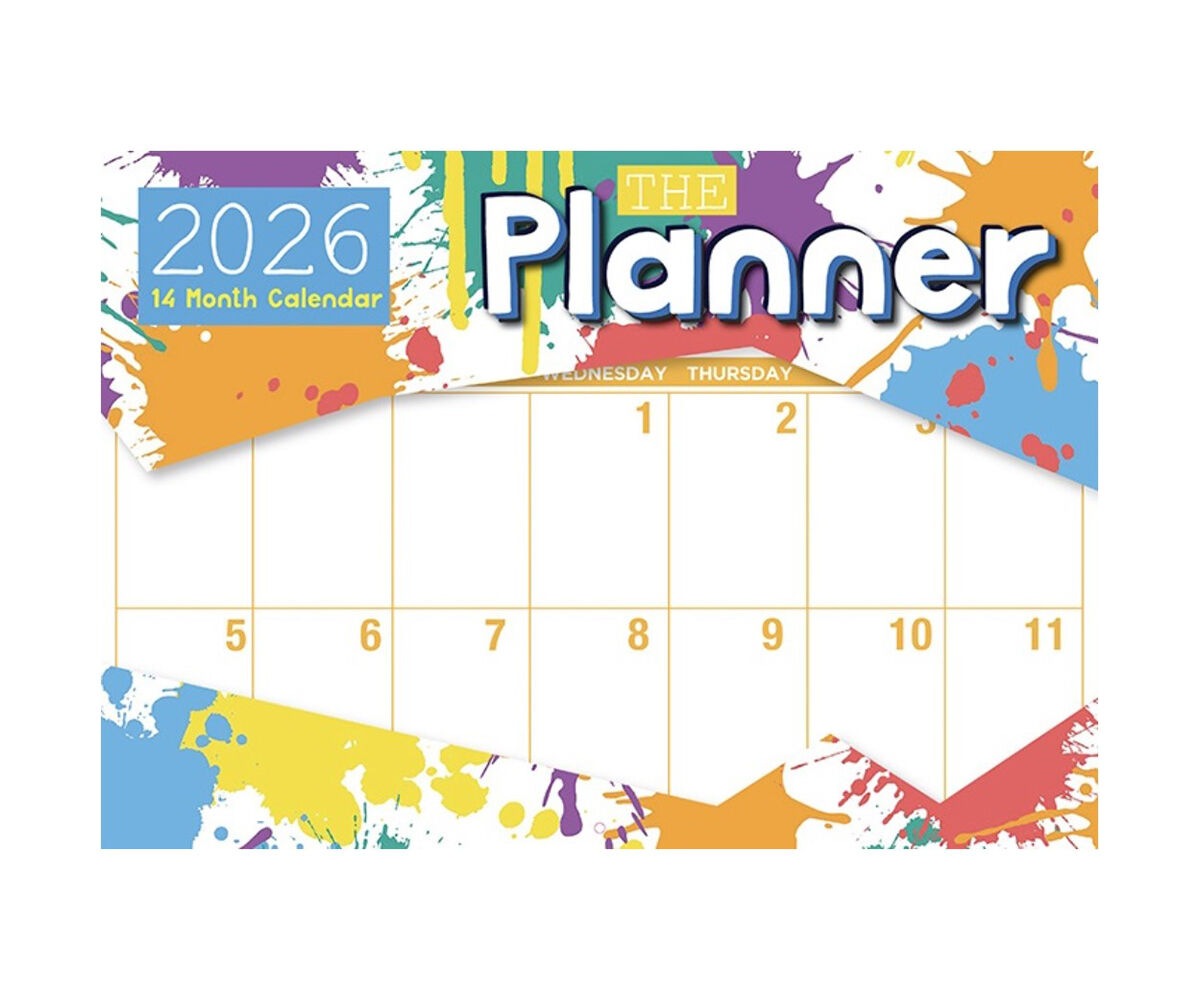 Buy 2026 Calendar The Planner 14-Month Horizontal Wall, Design Group ...