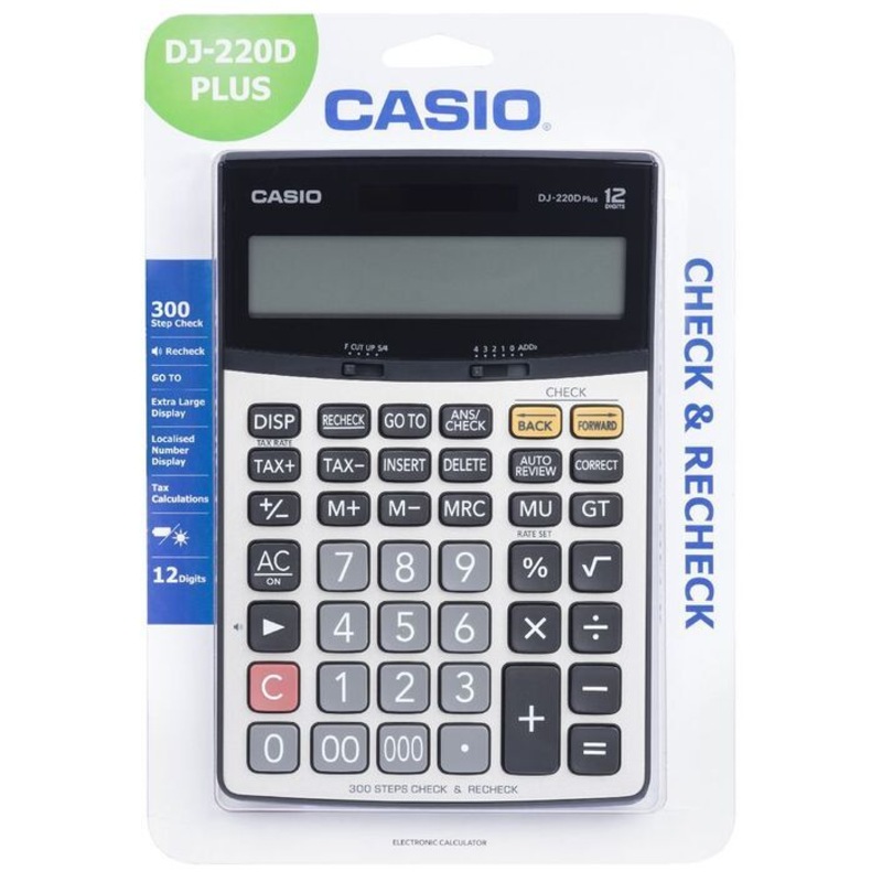 Buy Casio 12 Digit Heavy Duty Calculator DJ-220D PLUS - MyDeal