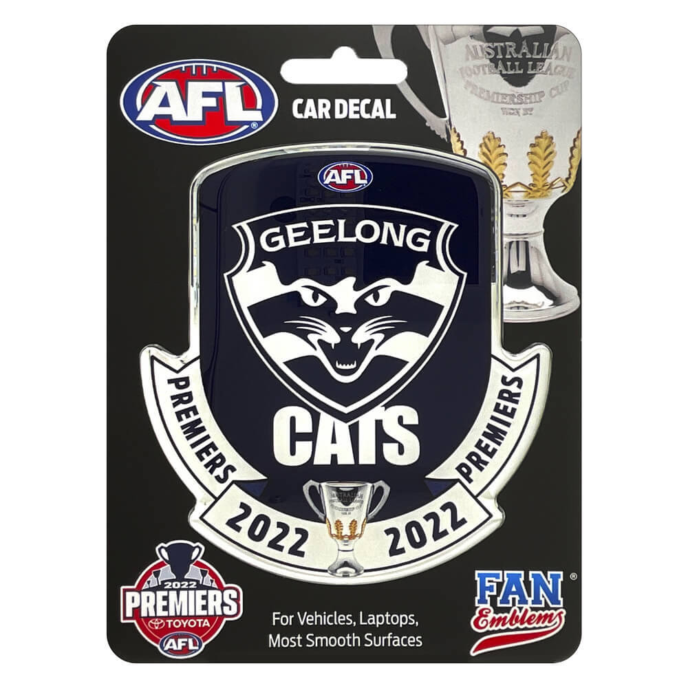 Buy Fan Emblems Decal AFL Geelong Cats 2022 Premiership Logo JAS ...
