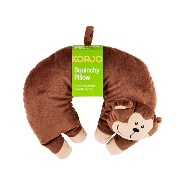Buy Korjo Neck Cushion Squinchy Pillow Monkey Travel Accessories SQKM ...