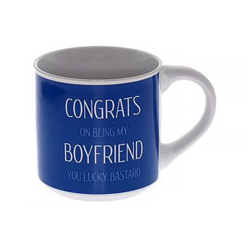 Buy Novelty Mug Congrats On Being My Boyfriend, Funny Valentines Gift, TSK Giftware MUG400 - MyDeal