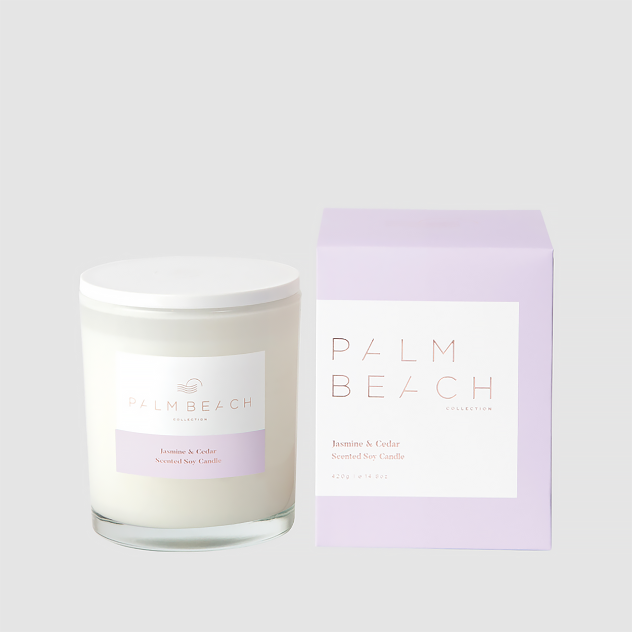 Buy Palm Beach Scented Soy Candle Standard 420g - Jasmine & Cedar ...
