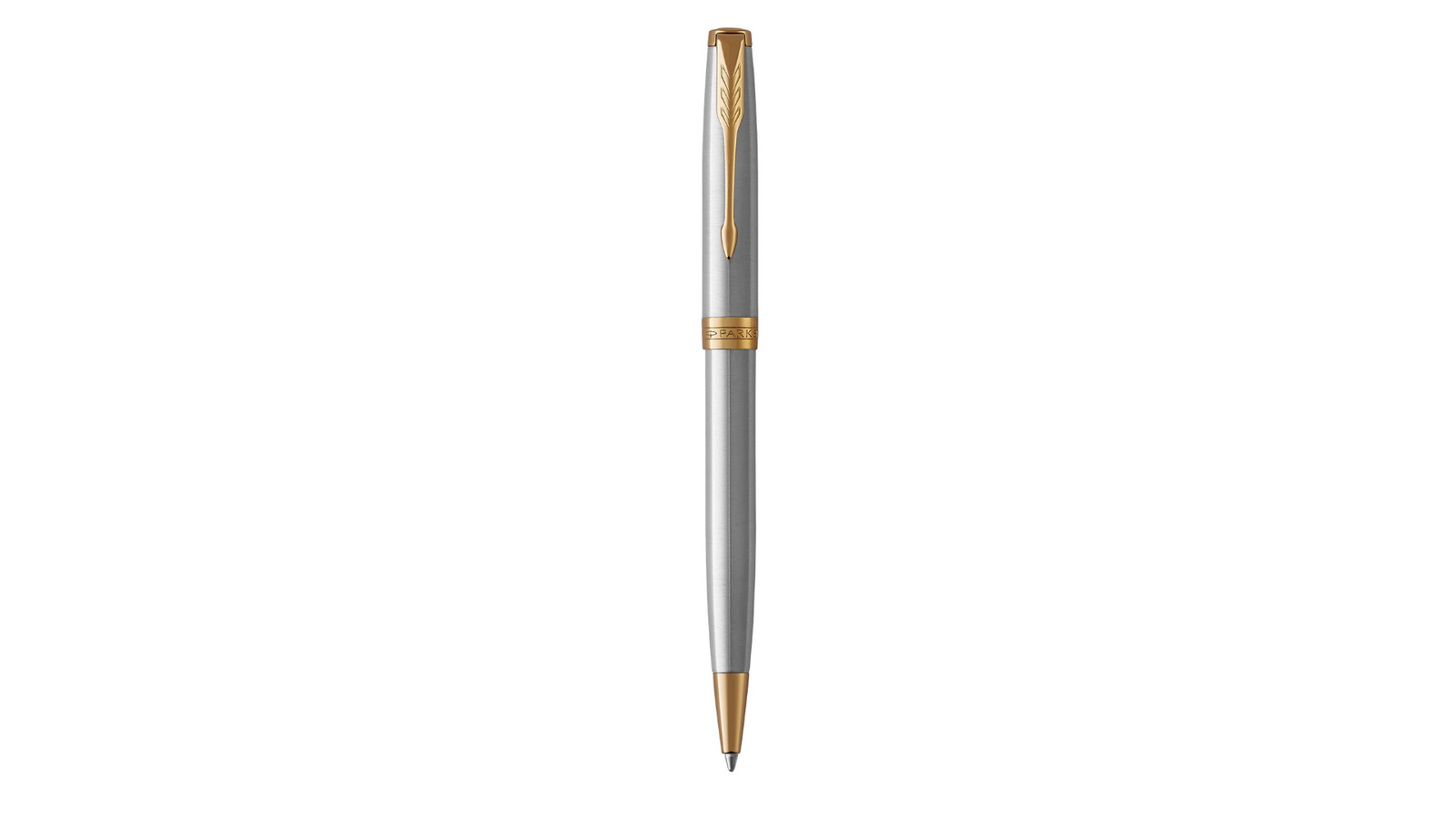 Buy Parker Sonnet Stainless Steel Gold Trim Ballpoint 1931507 - MyDeal ...