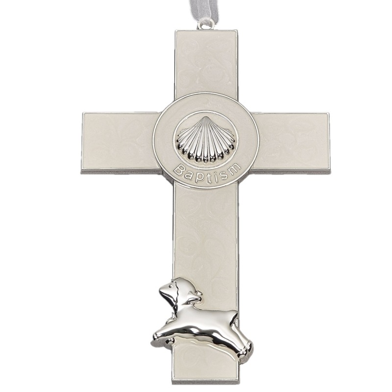 Buy Roman Wall Cross Baptism/Christening Shell & Lamb 18cm #19730 - MyDeal