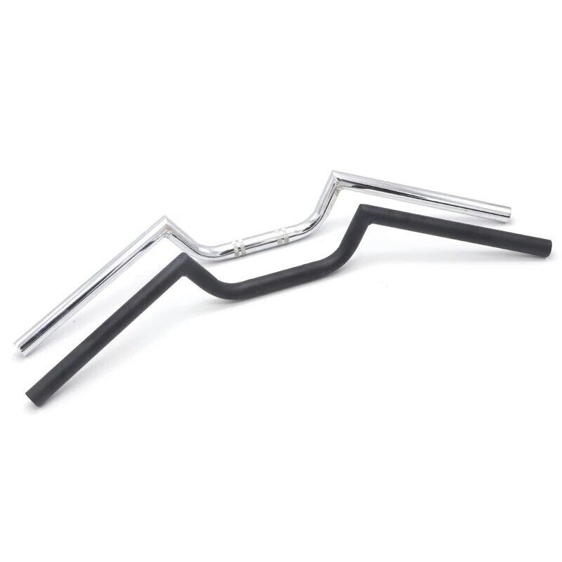 Buy Black/Chrome 22mm 7/8" Handle Bars For Motorcycle Bobber Cafe Racer ...