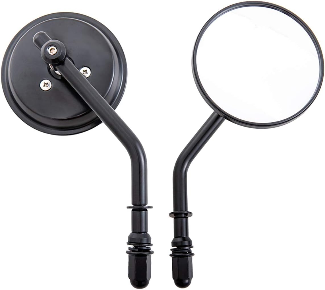 Buy Motorcycle Round Black Rear View Side Mirrors for Harley Touring ...