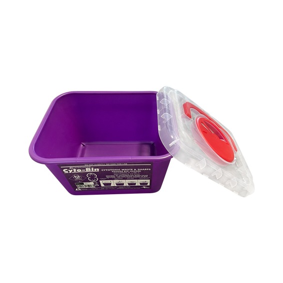 Buy Livingstone Cytotoxic Purple Sharps Needles Waste Collector 4.75L ...