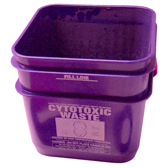 Buy Livingstone Cytotoxic Waste Disposal Safe 12L Square Purple ...