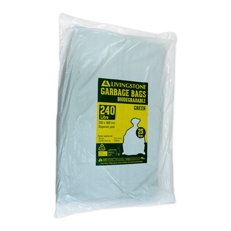 Buy Livingstone Garbage Bag Bin Liner HDPE Star Seal Green 240L 115 x ...