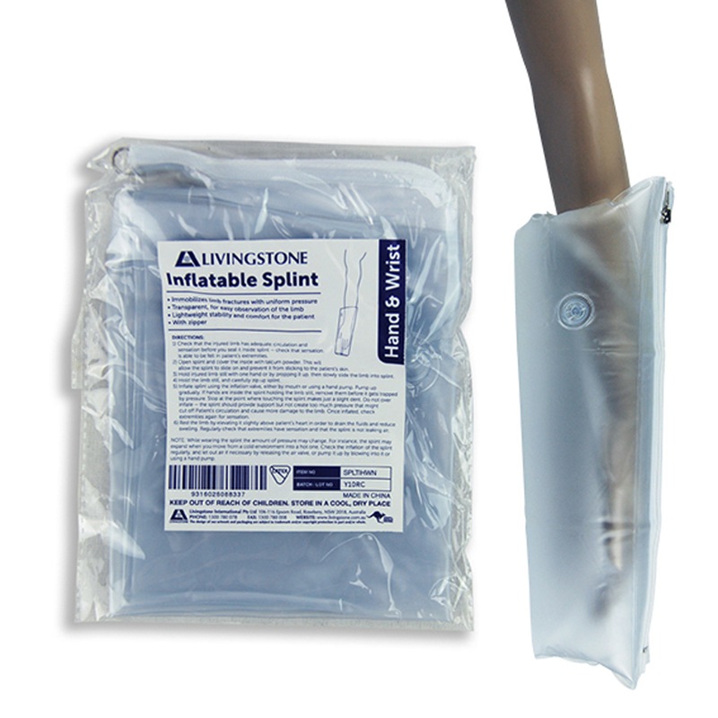 Buy Livingstone Inflatable Splint Hand & Wrist - MyDeal