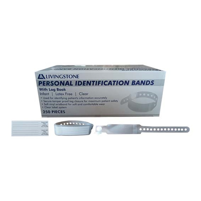 Buy Livingstone Clear Infant Latex Free Personal Identification Bands ...