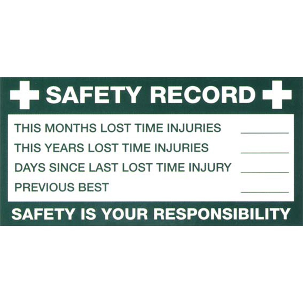 Buy Livingstone Metal Safety Sign "Record of Safety" 400 x 800mm ...