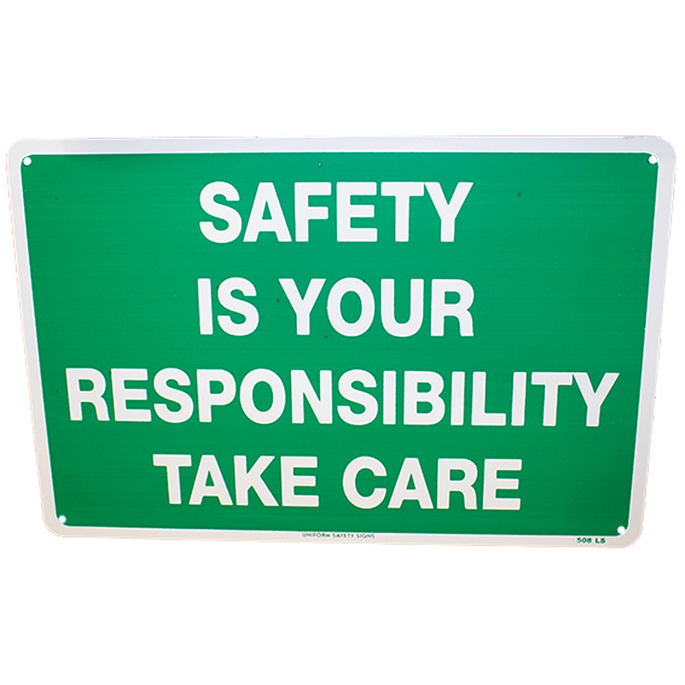 Buy Livingstone Metal Safety Sign "Safety Is Your Responsibility, Take ...