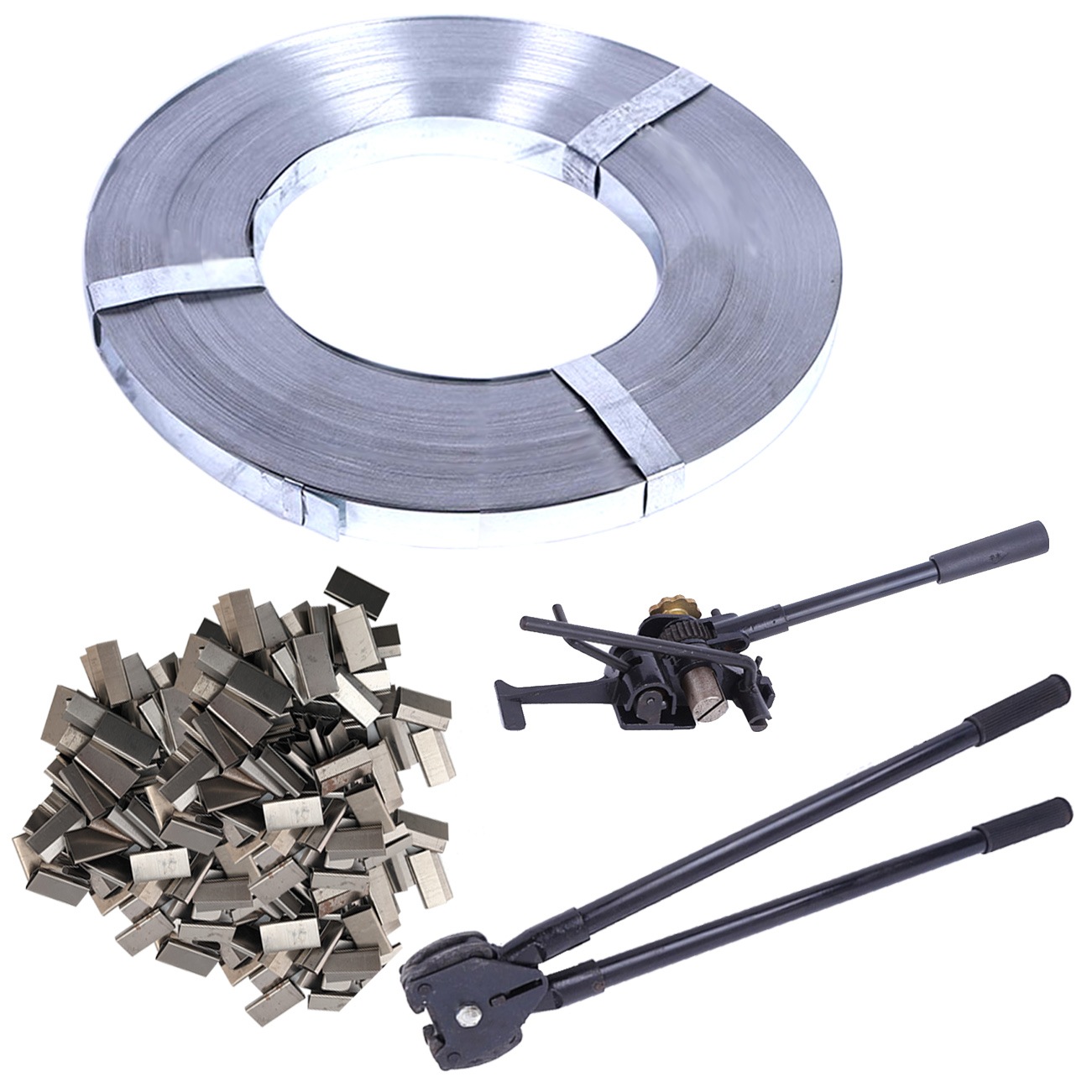 Buy 3in1 Strapping Kit - 1 Roll/250M Heavy Duty Metal Strap with 150 ...