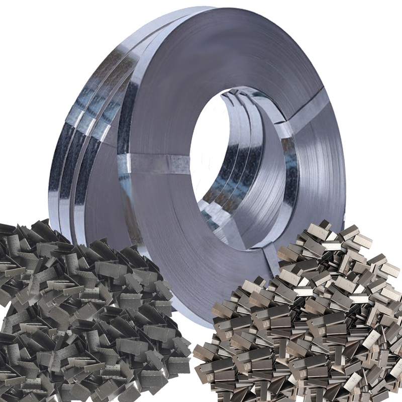 Buy 4 Roll/1.3KM Heavy Duty Metal Strap + 1K Clips + 4K Corner Guard ...