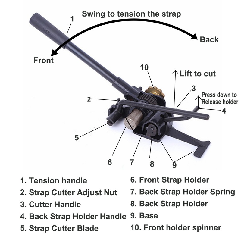 Buy 4in1 Strapping Kit- 1 Roll/325M Heavy Duty Metal /Steel Strap +200 ...