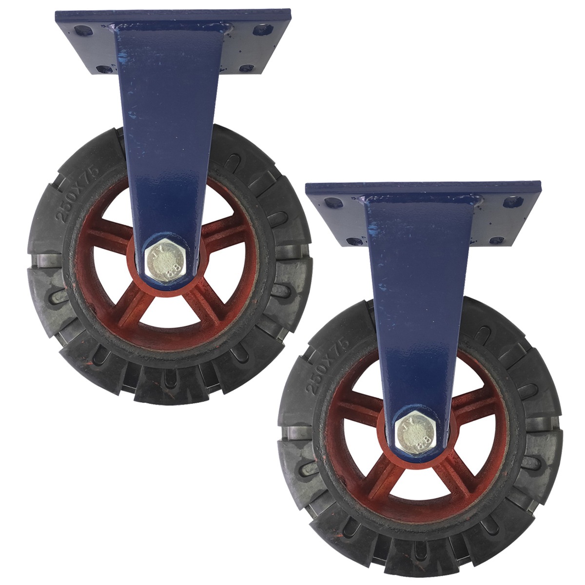 Buy riin 2pcs 10Inch Super Heavy Duty Caster Wheel Industrial Castor ...
