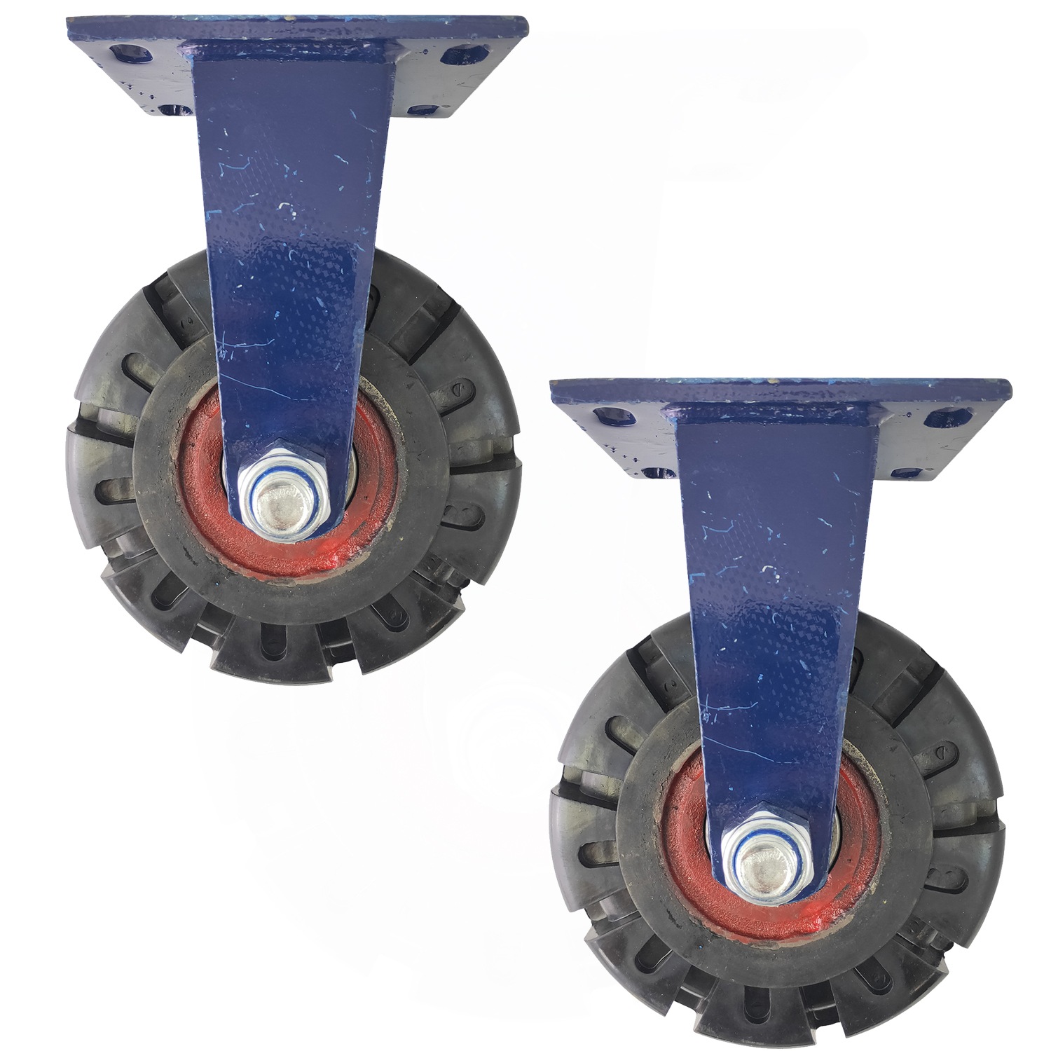 Buy riin 2pcs 8inch Super Heavy Duty Caster Wheel Industrial Castor ...