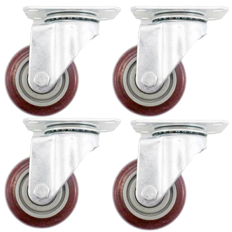 Buy riin 4pcs 3inch 75mm Solid Hard Plastic Caster Wheel Heavy Duty ...