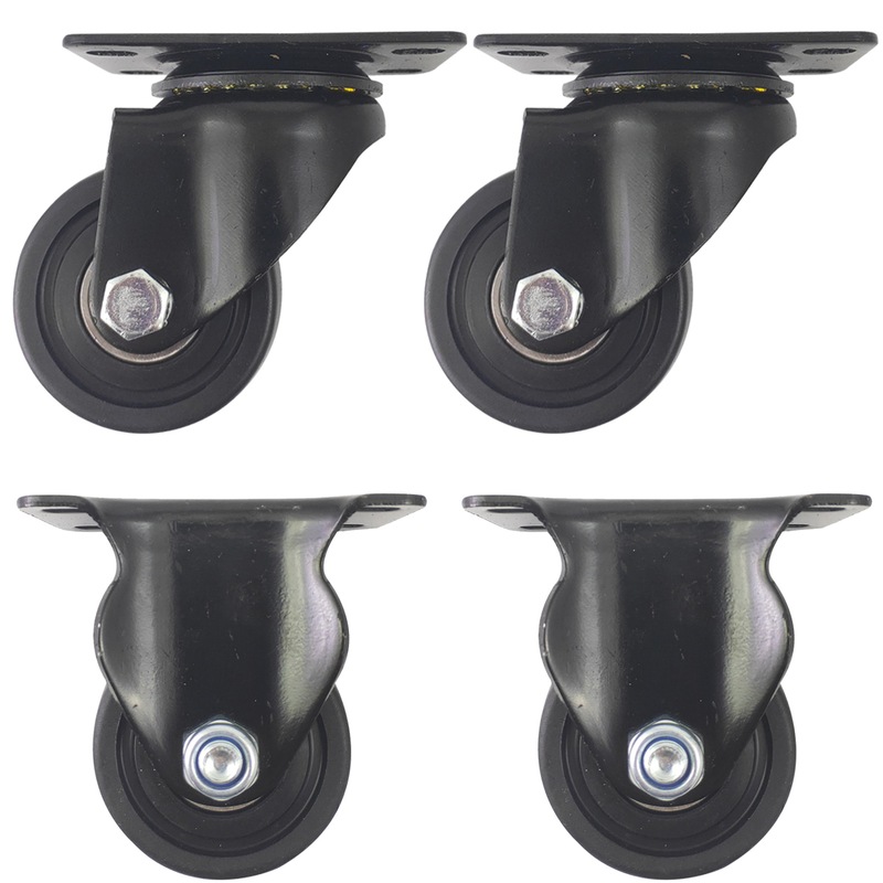 Buy riin 4pcs Set 2.5inch Low Profile Caster Wheel Industrial Castor ...