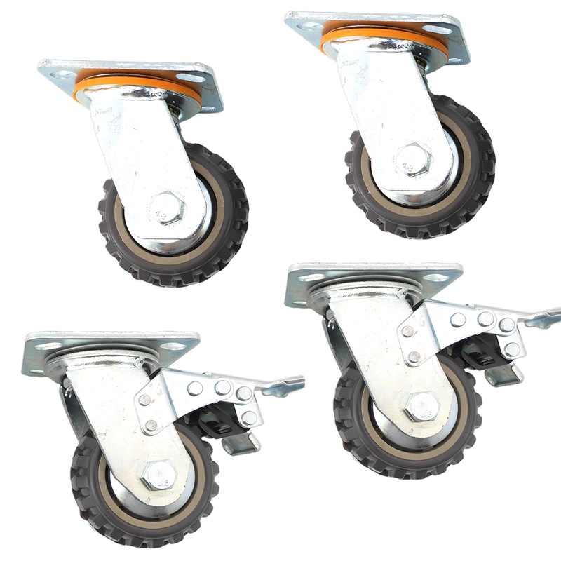 Buy riin 4pcs Set 4inch Plastic Caster Wheel Industrial Castor Solid ...