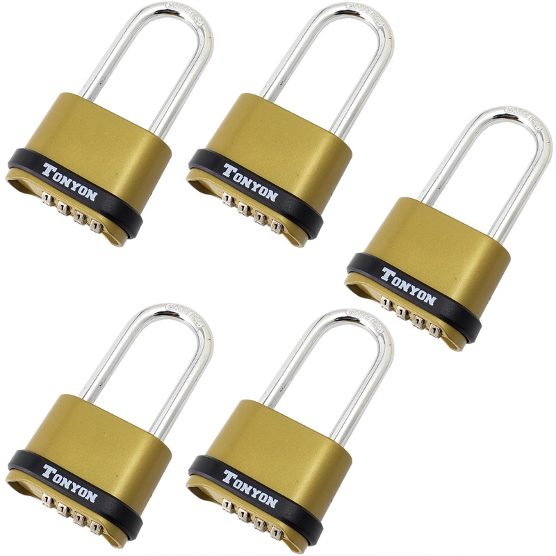 Buy riin 5x Combination Padlock Alloy Indoor Outdoor Rust Proof Weather ...