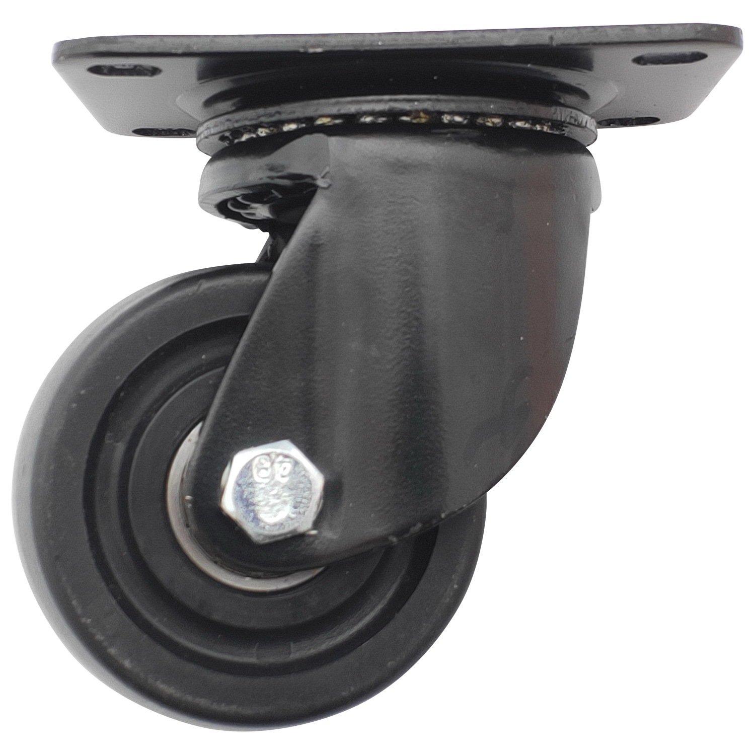 Buy riin Single 3inch Low Profile Caster Wheel Industrial Castor Solid Wide Wheel Swivel without ...