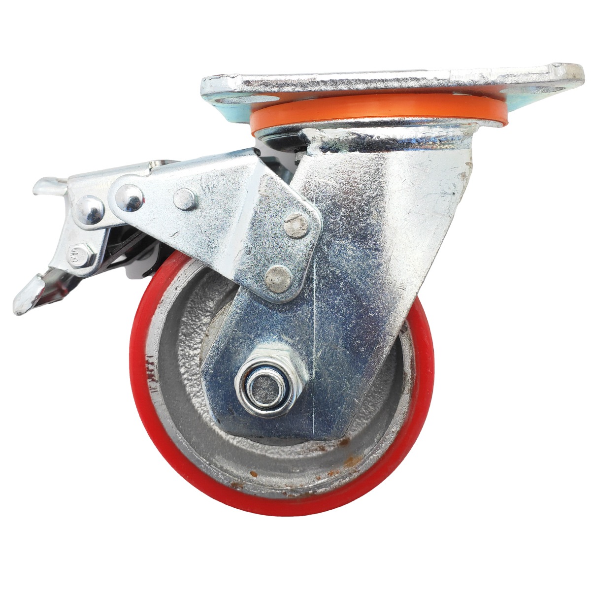 Buy riin Single 4inch 10cm Metal Caster Wheel Heavy Duty Swivel with ...