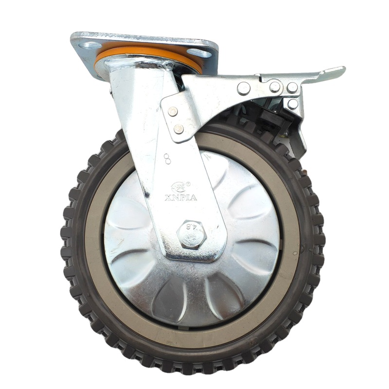 Buy riin Single 8inch Plastic Caster Wheel Industrial Castor Solid ...