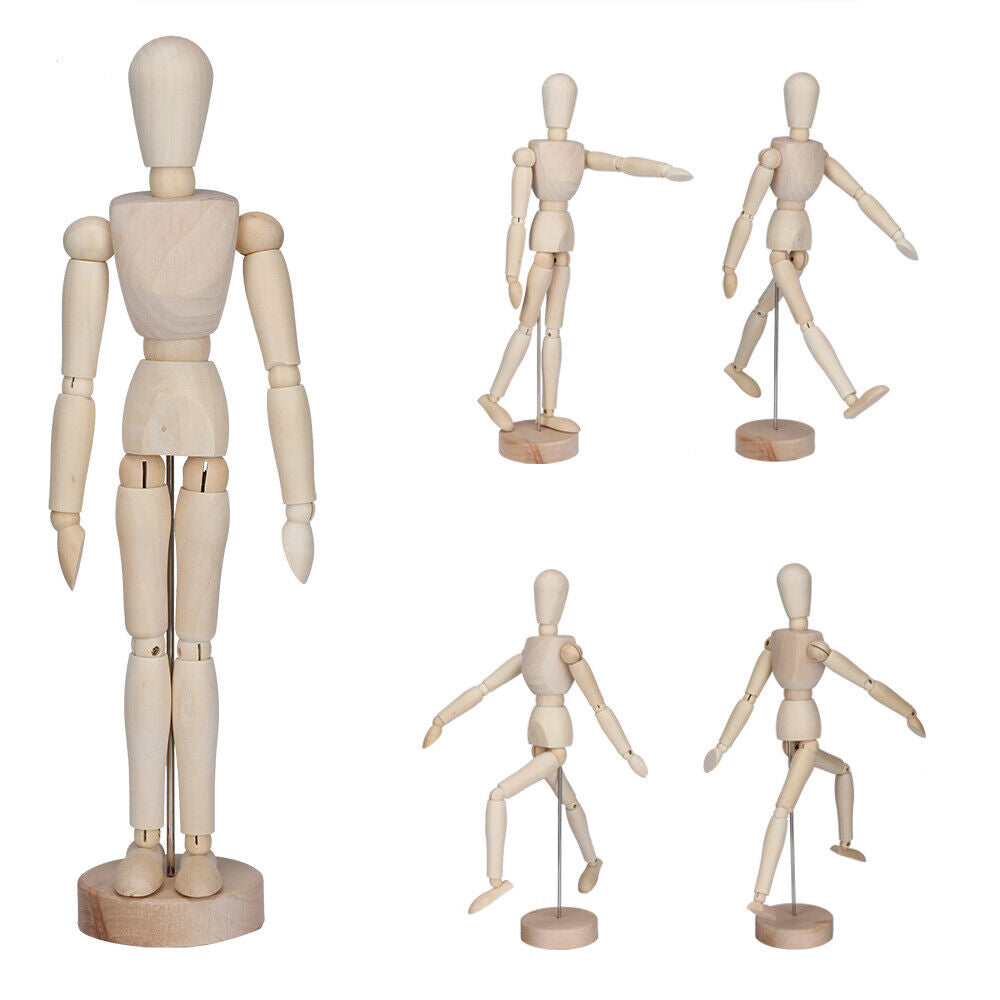 Buy Artist 12” Wooden Manikin Mannequin Movable Adjustable Model ...