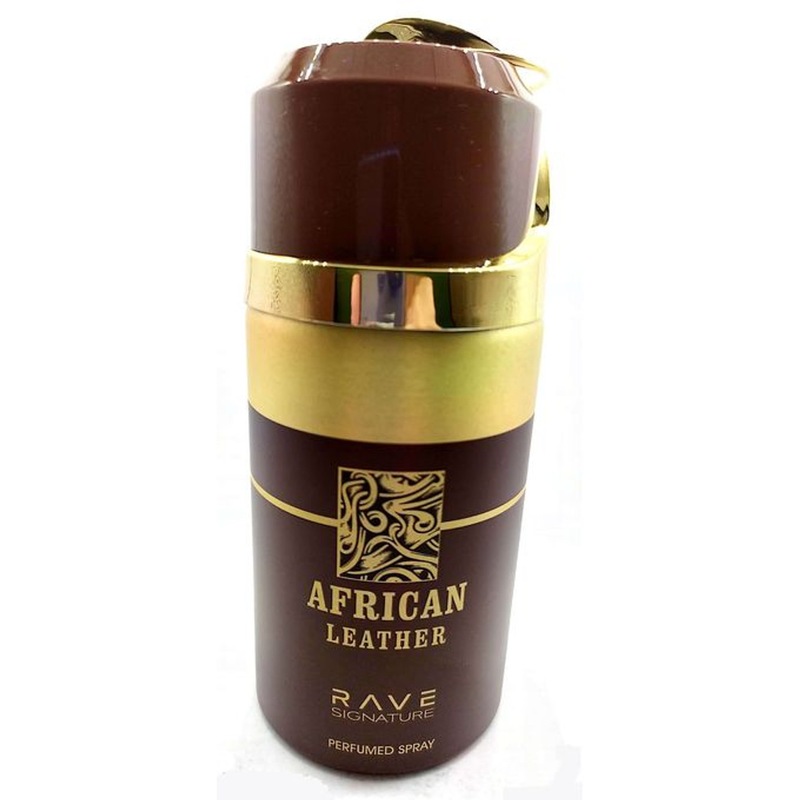 Buy Lattafa Rave African Leather Body Spray 250ml For Men - MyDeal