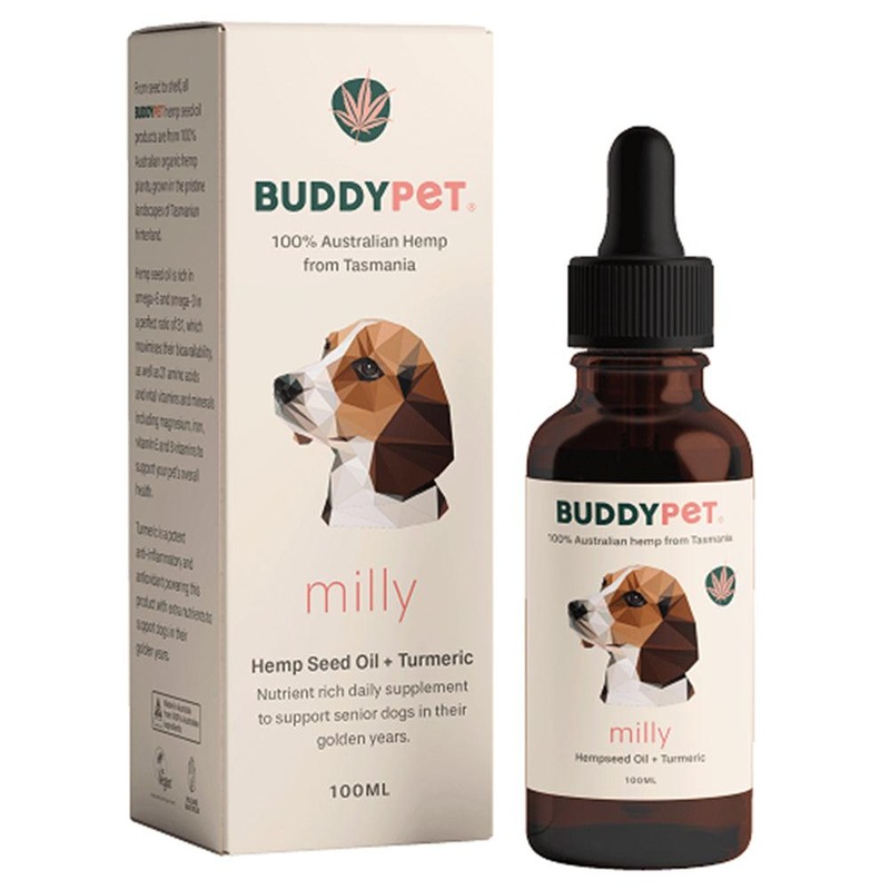 Buy Buddypet Milly - Hempseed Oil & Turmeric For Snr Dogs 100Ml - MyDeal