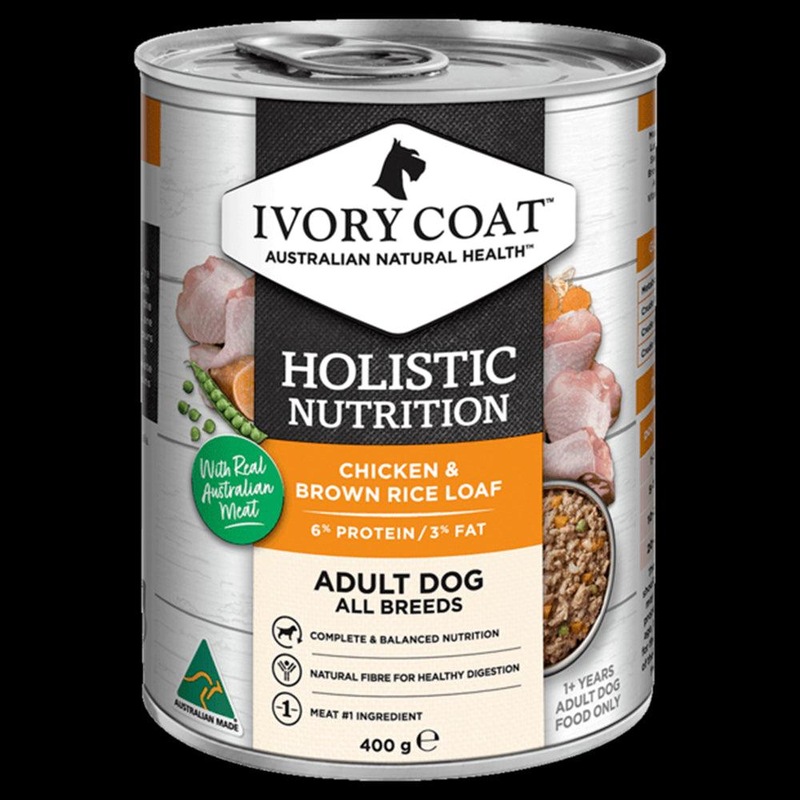 Buy Ivory Coat Puppy Chicken & Brwn Rice Loaf 400G 12Pk(Om12) - MyDeal