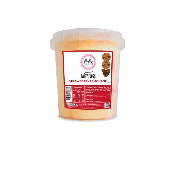 Buy Fluffy Crunch Strawberry Lemonade Fairy Floss 50g - MyDeal Australia