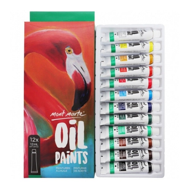 Buy Mont Marte Oil Paints 12pc x 12ml - MyDeal Australia