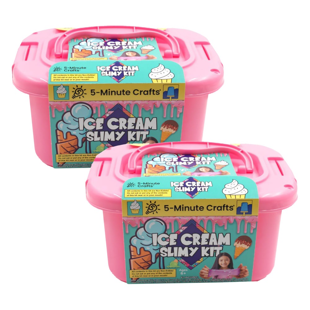 Buy 5 Minute Crafts Ice Cream Slimy Kit - 2 Pack - Create Eye-Popping ...