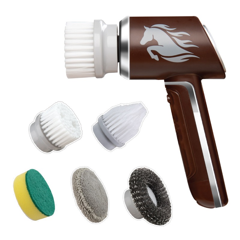 Buy Ruby HorsePower Handheld Cordless Spinning Power Scrubber with 5 ...