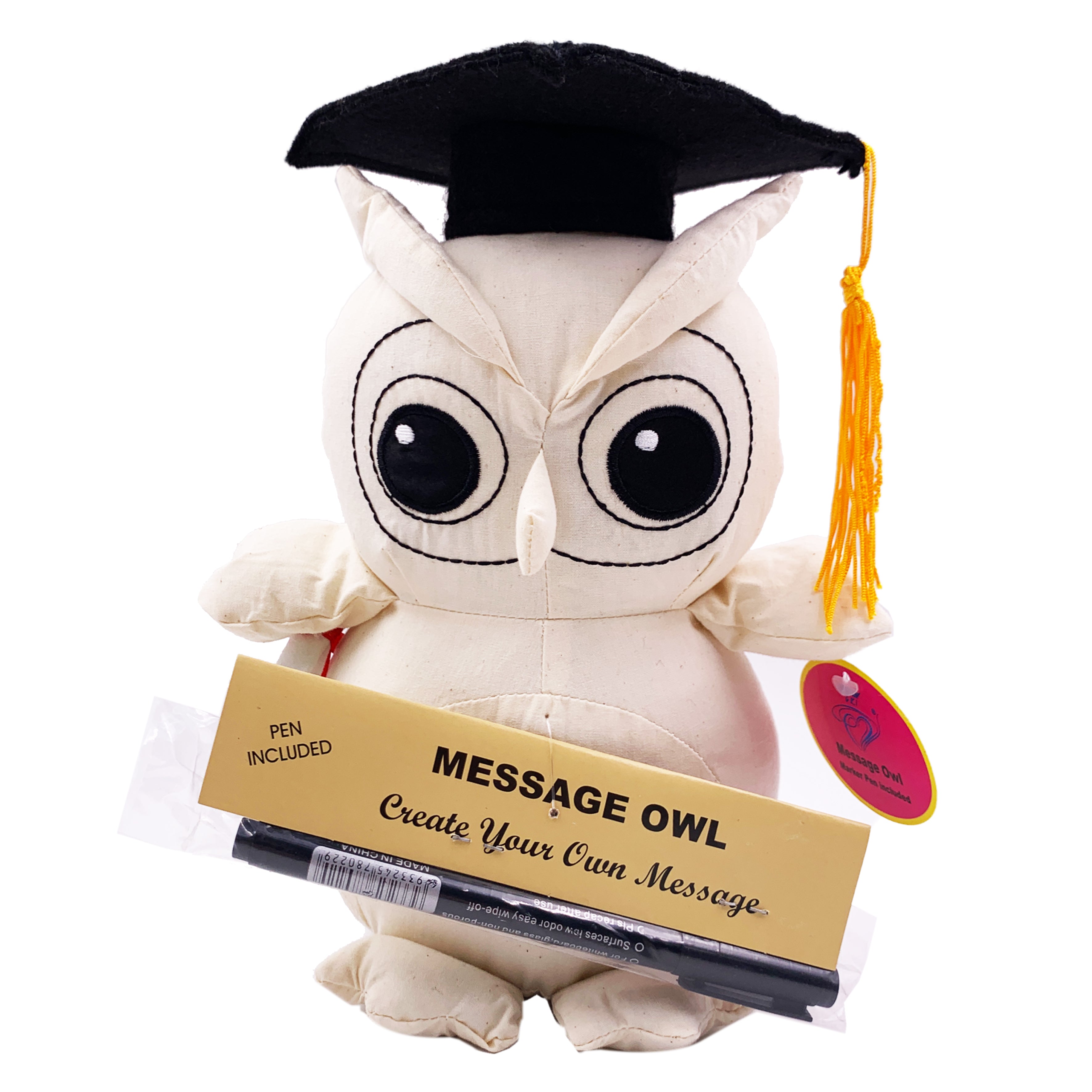 Buy 20cm Message Fluffy Small Size Owl Signature Marker Graduation ...