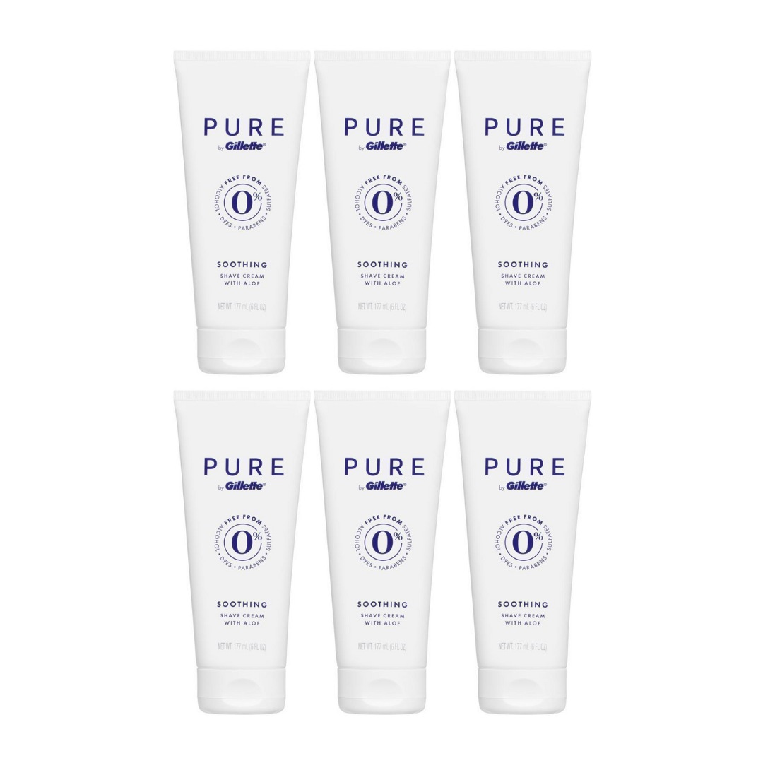 Buy 6 x Gillette Pure Soothing Shave Cream 170g - MyDeal Australia