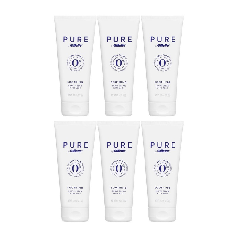 Buy 6 x Gillette Pure Soothing Shave Cream 170g - MyDeal
