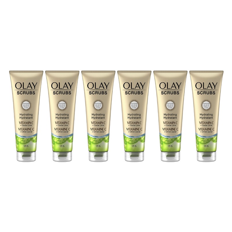 Buy 6 x Olay Scrubs 5 in 1 Cleansers Hydrating Vitamin C Caviar Lime ...