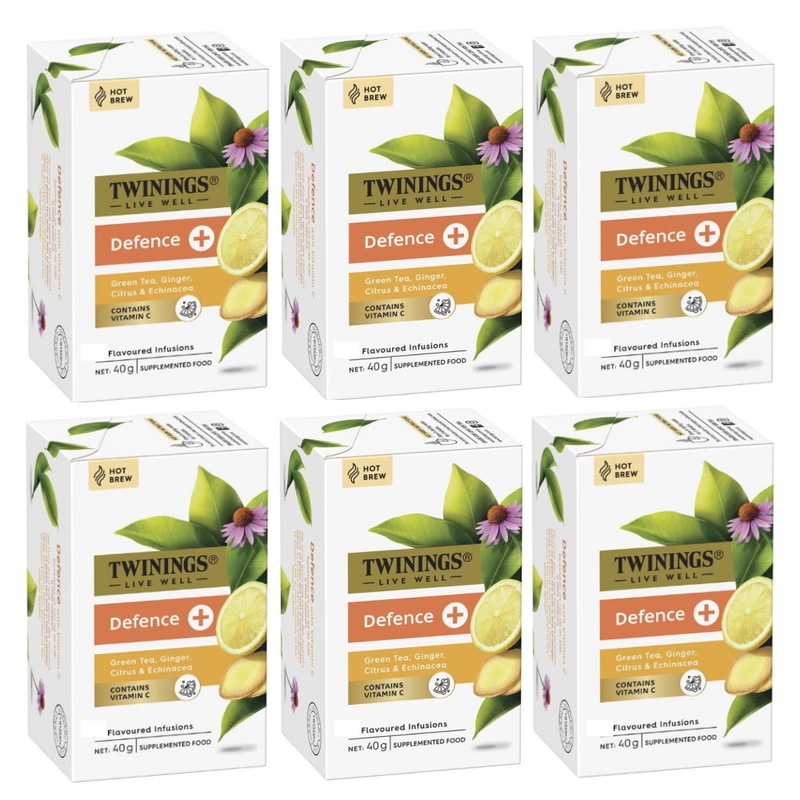 Buy 6x Twinings Live Well Defence Infusions Green Tea Ginger Citrus ...