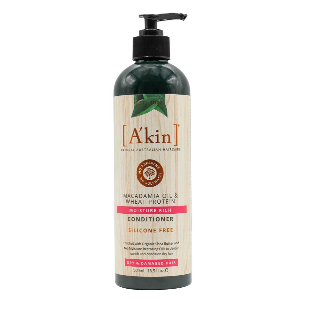 Buy Akin Moisture Rich Conditioner Macadamia Oil and Wheat Protein ...