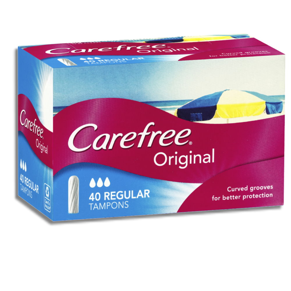 Buy Carefree Original Tampons Regular 40 pack - MyDeal Australia