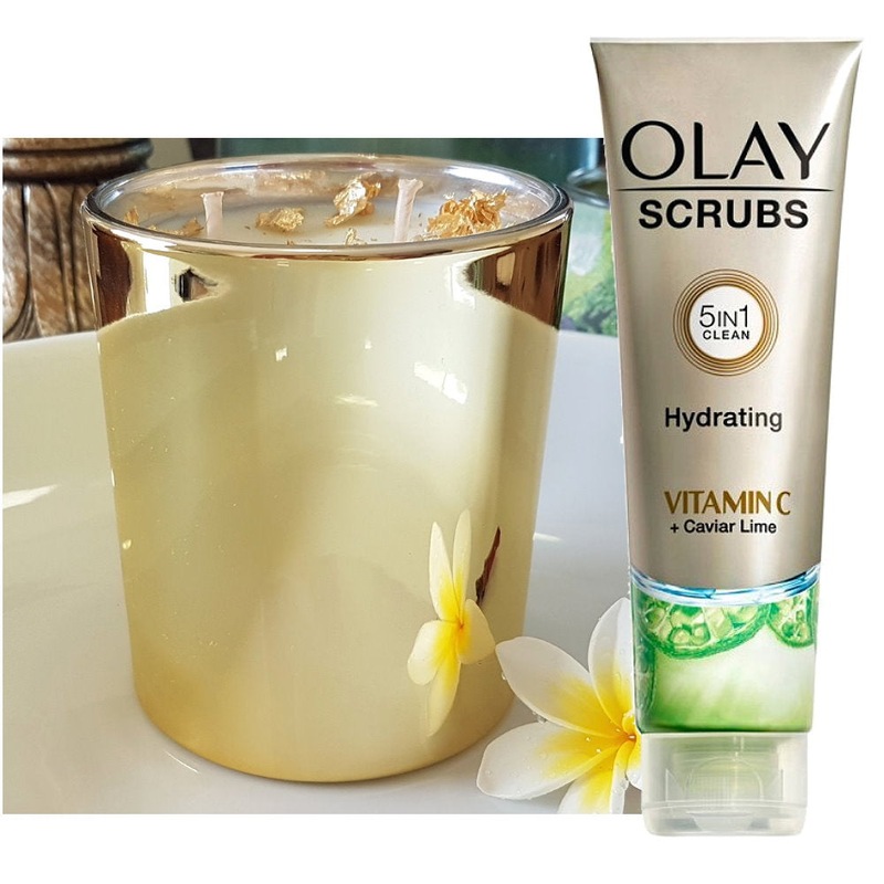 Buy Time Out Pack - 2pk Olay Scrubs 5 in 1 Hydrating & Scented Candles ...