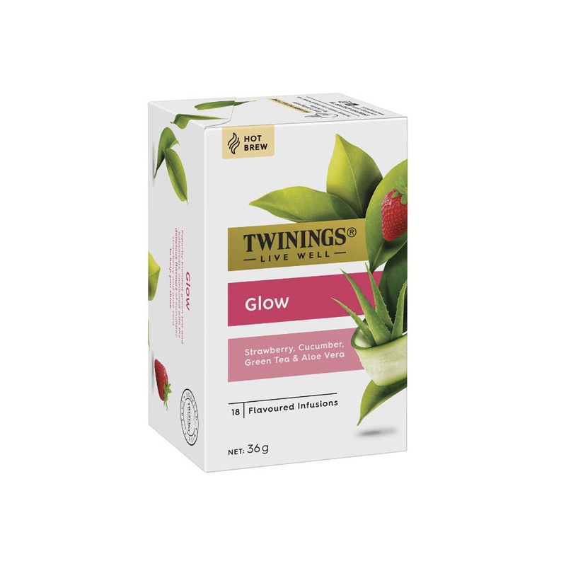 Buy Twinings Live Well Glow Biotin Teabags Strawberry Cucumber Green ...